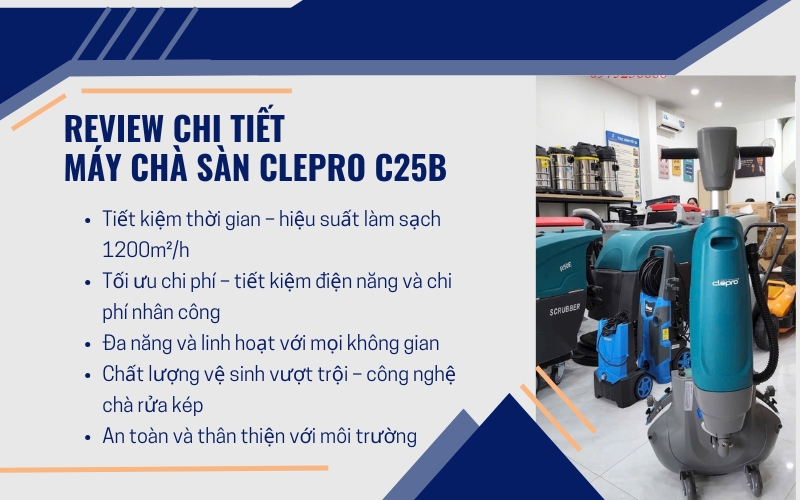 Review Máy Chà Sàn Clepro C25B – Điều Cần Biết